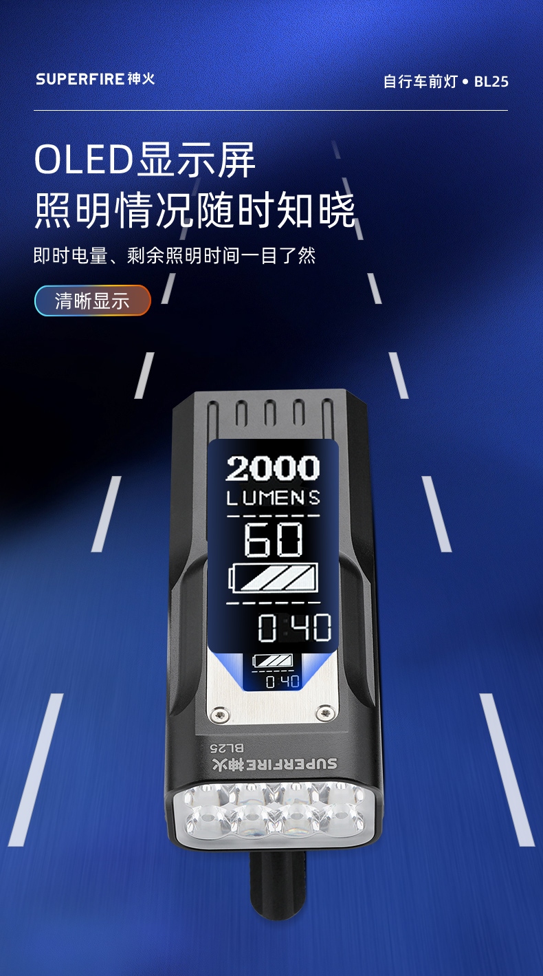 SUPERFIRE神火自行车前灯BL25 - superfire神火强光手电筒官网-【深圳市神火照明有限责任公司】